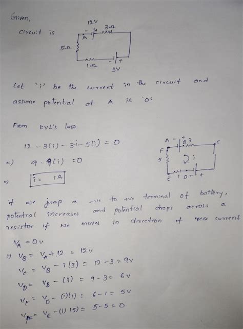 Answered Sketch A Potential Versus Location Graph For The Circuit