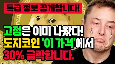도지코인 더 올라간다 이 가격부터 30 급락합니다 글로벌 시황 및 코인마켓 흐름분석 코스모스 비트코인골드 보라 플로우 위믹스 폴카닷 이더리움클래식
