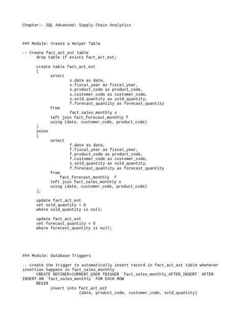 Supply Chain Analytics Pdf