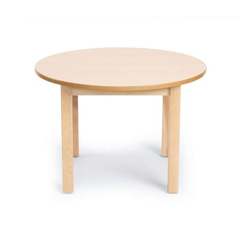 30 Round Maple Laminate Table 24h
