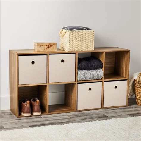 Mainstays 11 8 Cube Storage Organizer Warm Walnut Walmart Business