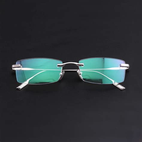 Business 925 Silver Glasses Frames Genuine Sterling Pure Silver Mineral