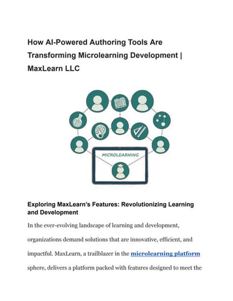 How Ai Powered Authoring Tools Are Transforming Microlearning