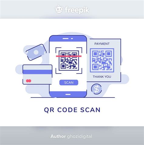 Qr-код сканирования штрих-кода на дисплее экрана смартфона деньги карты ...