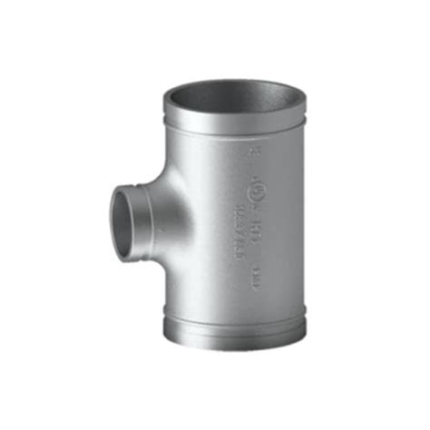 Galvanised Roll Grooved Reducing Tee 100mm X 65mm Galvins Plumbing