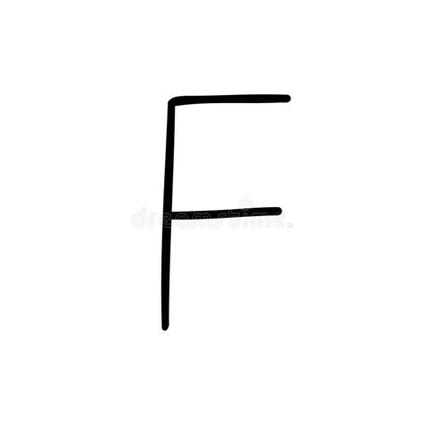 F Letter Latin English Light Font In Hand Drawn Doodle Style Isolated On White Background For