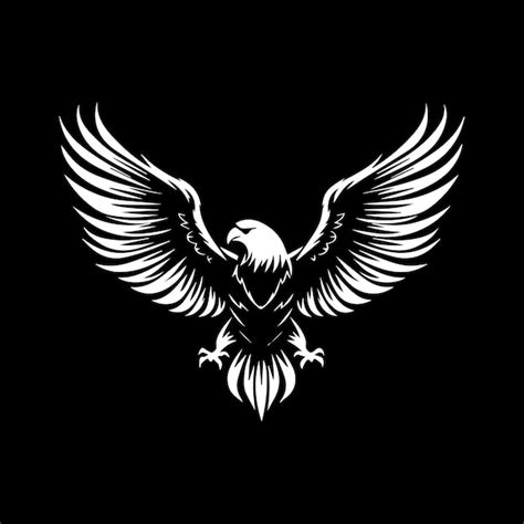Premium Vector Hawk Wings Or Eagle Logo In Black And White