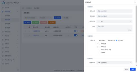 continew admin 孵化中 管理脚手架技术栈Vue TypeScriptArco Design Pro VueSpring BootUndertowSa Token