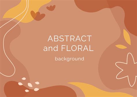 Abstract And Floral Background Template Fashion Collage With Organic Shapes And Line In Nude