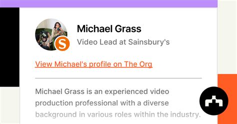 Michael Grass Video Lead At Sainsburys The Org