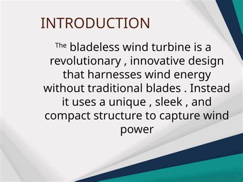 Bladeless Wind Turbine Working And Advantages And Disadvantages PPT