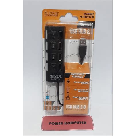 Jual M Tech USB Hub 4port ON OFF USB 2 0 Shopee Indonesia