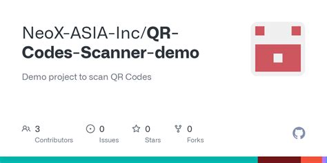 github neox asia inc qr codes scanner demo demo project to scan qr codes