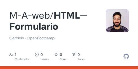 Github M A Web Html Formulario Ejercicio Openbootcamp