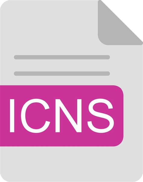 Icns File Format Flat Icon Vector Art At Vecteezy
