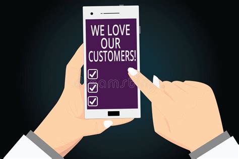 Writing Note Showing We Love Our Customers Business Photo Showcasing Appreciation For Clients