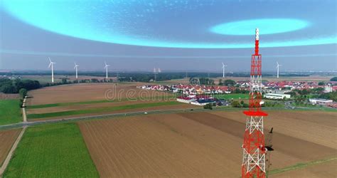 Telecommunication Network Repeaters Antenna Tower And Repeater Of