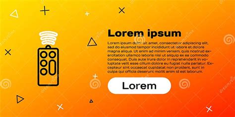 Line Remote Control Icon Isolated On Yellow Background Colorful Outline Concept Stock Vector