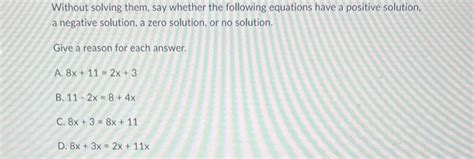 Solved Without Solving Them Say Whether The Following