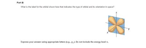 Solved Part B What Is The Label For The Orbital Shown Here Chegg Com