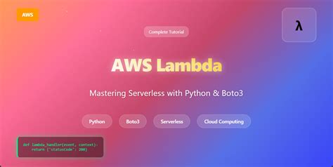 Mastering Aws Lambda With Boto3 And Python A Complete Step By Step Tutorial Emitechlogic