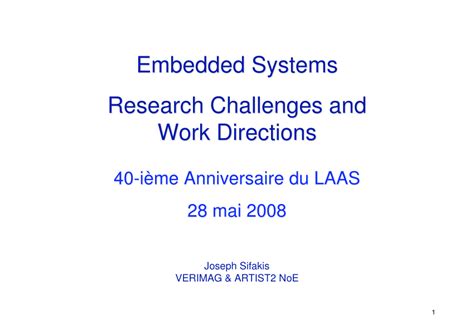 Pdf Embedded Systems Challenges And Work Directions
