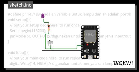 lampu wokwi esp32 stm32 arduino simulator