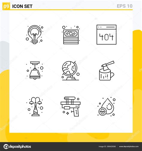 Modern Set Outlines Symbols Trip World Interface Globe Light Editable Stock Vector By ©flatart