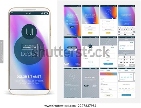 Design Mobile App Ui Ux Gui เวกเตอร์สต็อก ปลอดค่าลิขสิทธิ์ 2227837981 Shutterstock