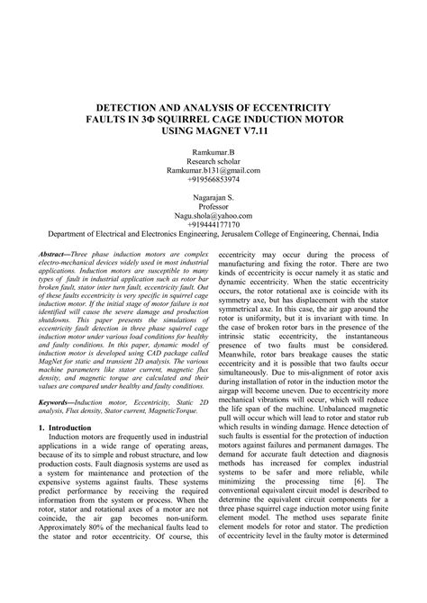 Detection And Analysis Of Eccentricity Pdf Physics Science