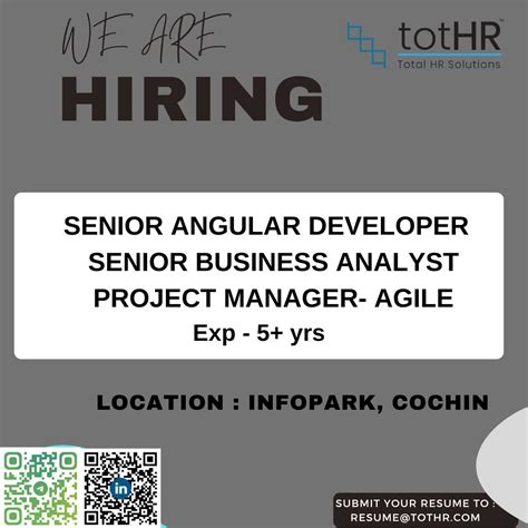 Tothr On Linkedin Angular Projectmanager Agile Businessanalyst Infopark Kochi Tothr