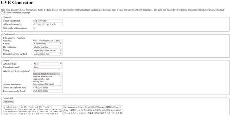 Cve Description Generator Cveジェネレーター The Qiqitori Blogs