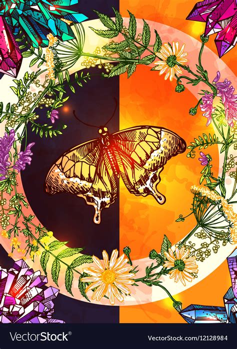 Boho Style Royalty Free Vector Image Vectorstock