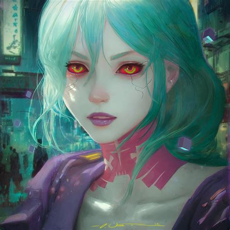 Rebecca Cyberpunk Edgerunners Portrait Study By Oliver Wetter R