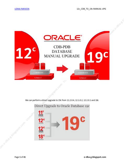 12c Cdbpdb Upgrade To 19c Pdf Databases Protein Data Bank