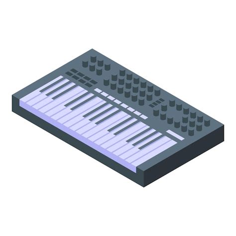 Premium Vector Synthesizer Design Icon Isometric Vector Art Piano Audio Instrument