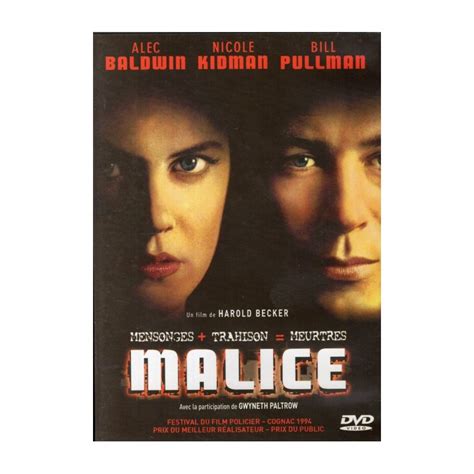 Malice Avec Alec Baldwin Dvd Zone 2