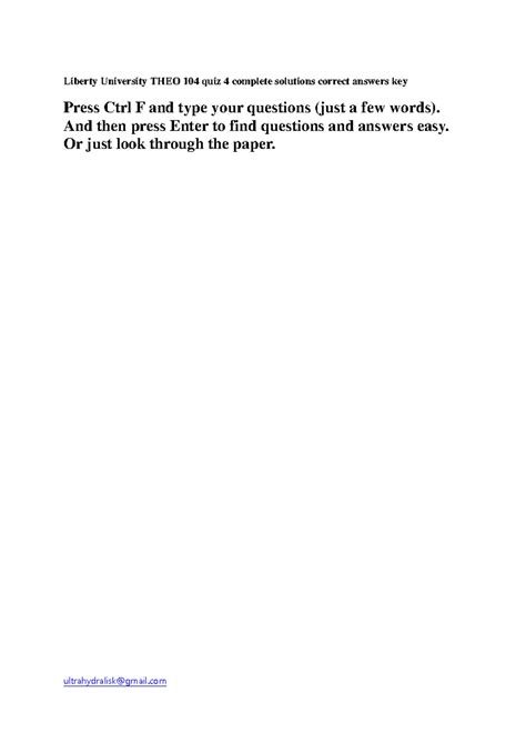 theo 104 quiz 4 correct answers liberty university theo 104 quiz 4