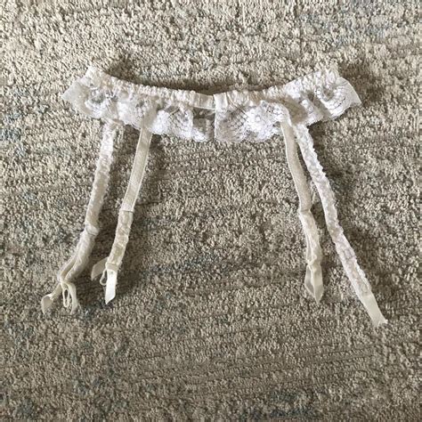 Cream White Garter Belt Vintage Lingerie 80s90s Depop