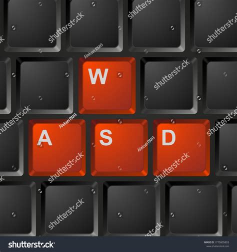 Keyboard Wasd Key Vector Illustration Stock Vector Royalty Free
