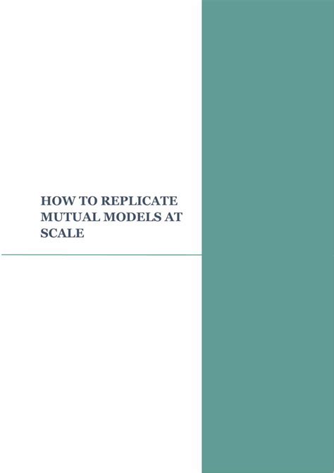 Pdf How To Replicate Mutual Models At Scale Dokumentips
