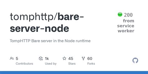 Github Tompbare Server Node Tomp Bare Server In The Node
