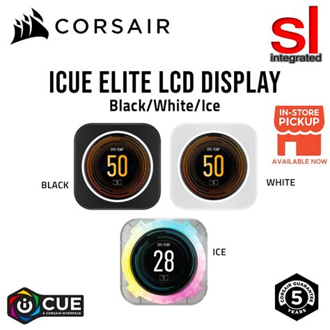 Corsair Icue Elite Cpu Cooler Lcd Display Upgrade Kit Black White Ice Shopee Malaysia