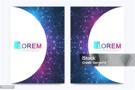 안내 책자 전단지 전단지 커버 배너 카탈로그 잡지 또는 연례 보고서에 대 한 최신 벡터 템플릿 비즈니스 과학 및 기술 설계도 서 레이아웃입니다 만다라와 프레젠테이션입니다