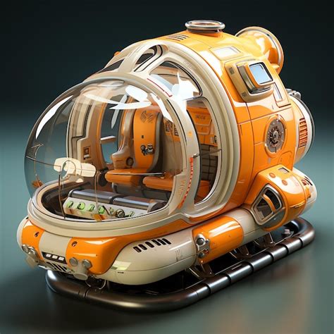 Premium Ai Image Futuristic Cool Spaceship Pure Interface