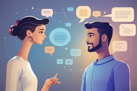 Visual Representation Of Chat Interaction Showc Premium Ai Generated Image