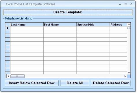 Excel Contact List Template