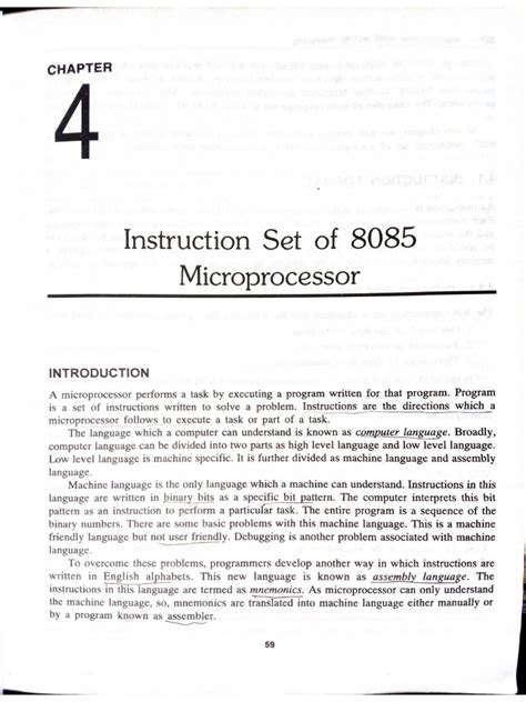 instruction set of 8085 pdf