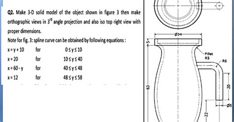 Autodesk Inventor Professional 6 Spline Sweep Revolve Command Practice Sheet Making A Level3