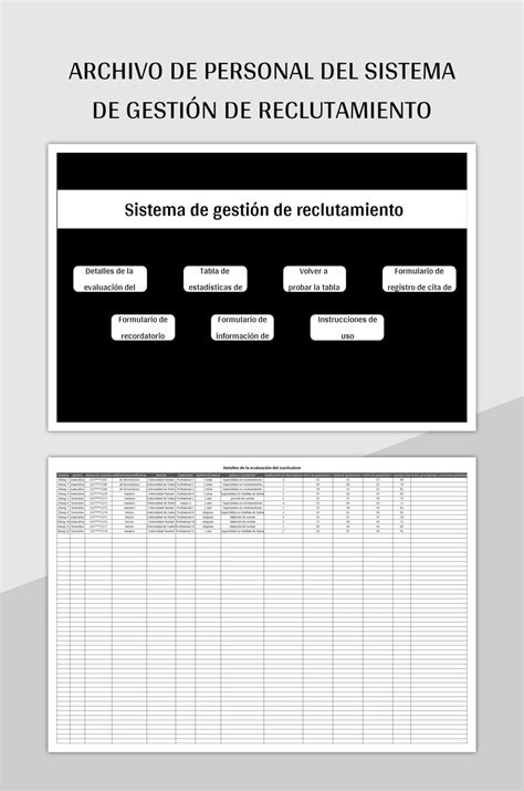 Plantilla De Excel Archivo De Personal Del Sistema De Gestión De